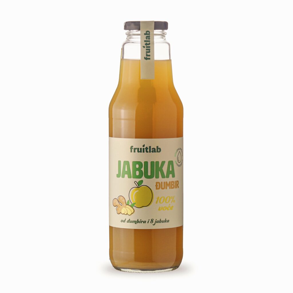 Fruitlab, 100 % sok đumbir - jabuka, 0.75 ml - Zdravi Pinklec